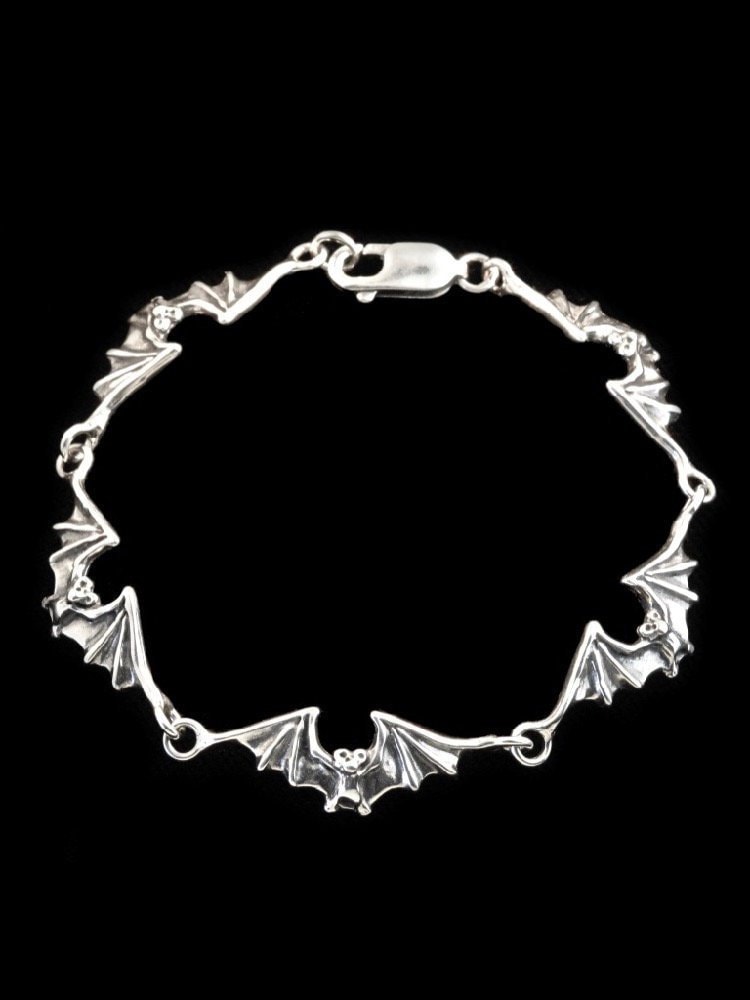 Bat Bracelet Silver Bat Link Bracelet Bat Jewelry Sterling | Etsy