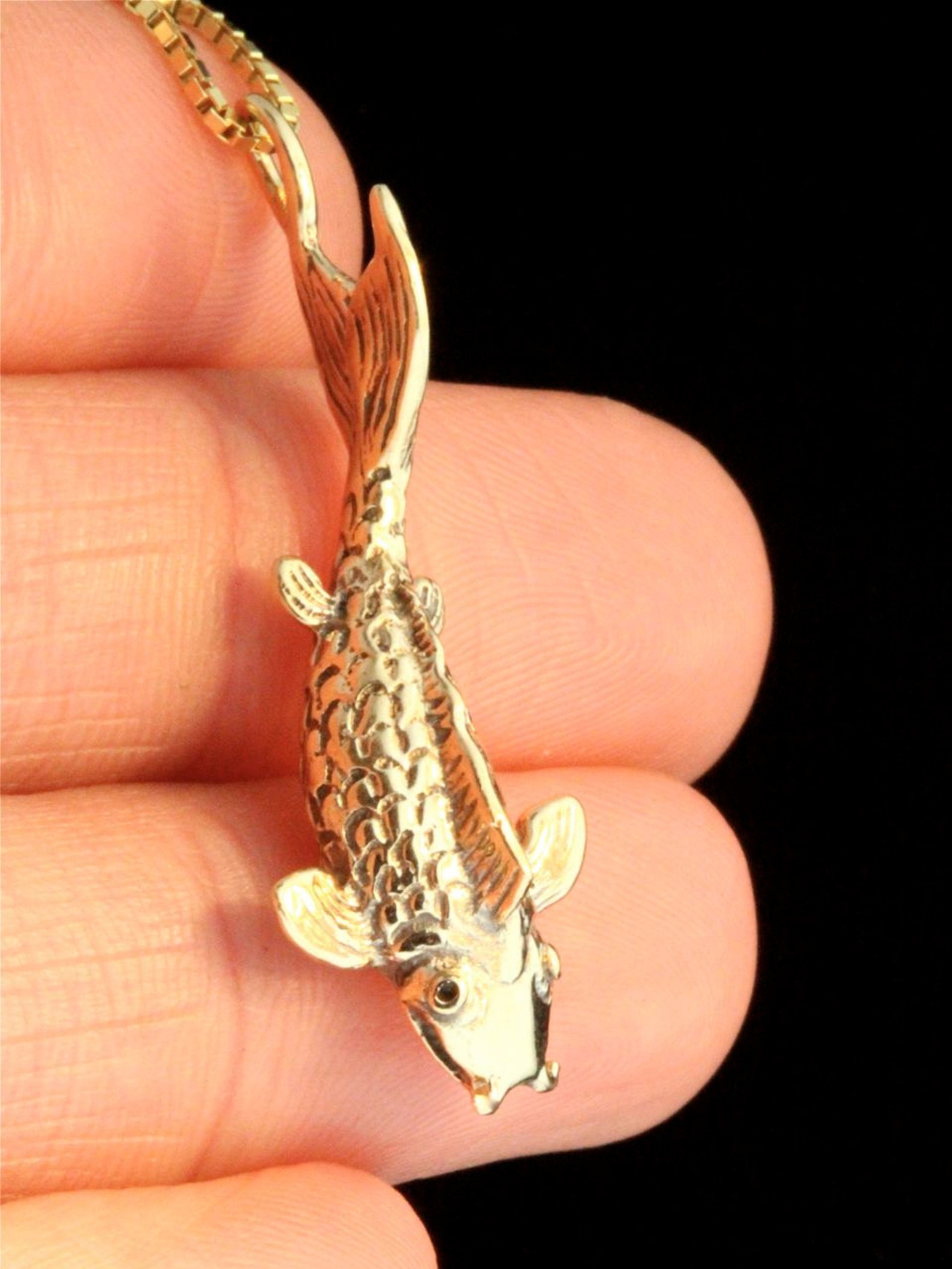 Gold Koi Fish Necklace Japanese Jewelry Koi Fish Charm - Etsy