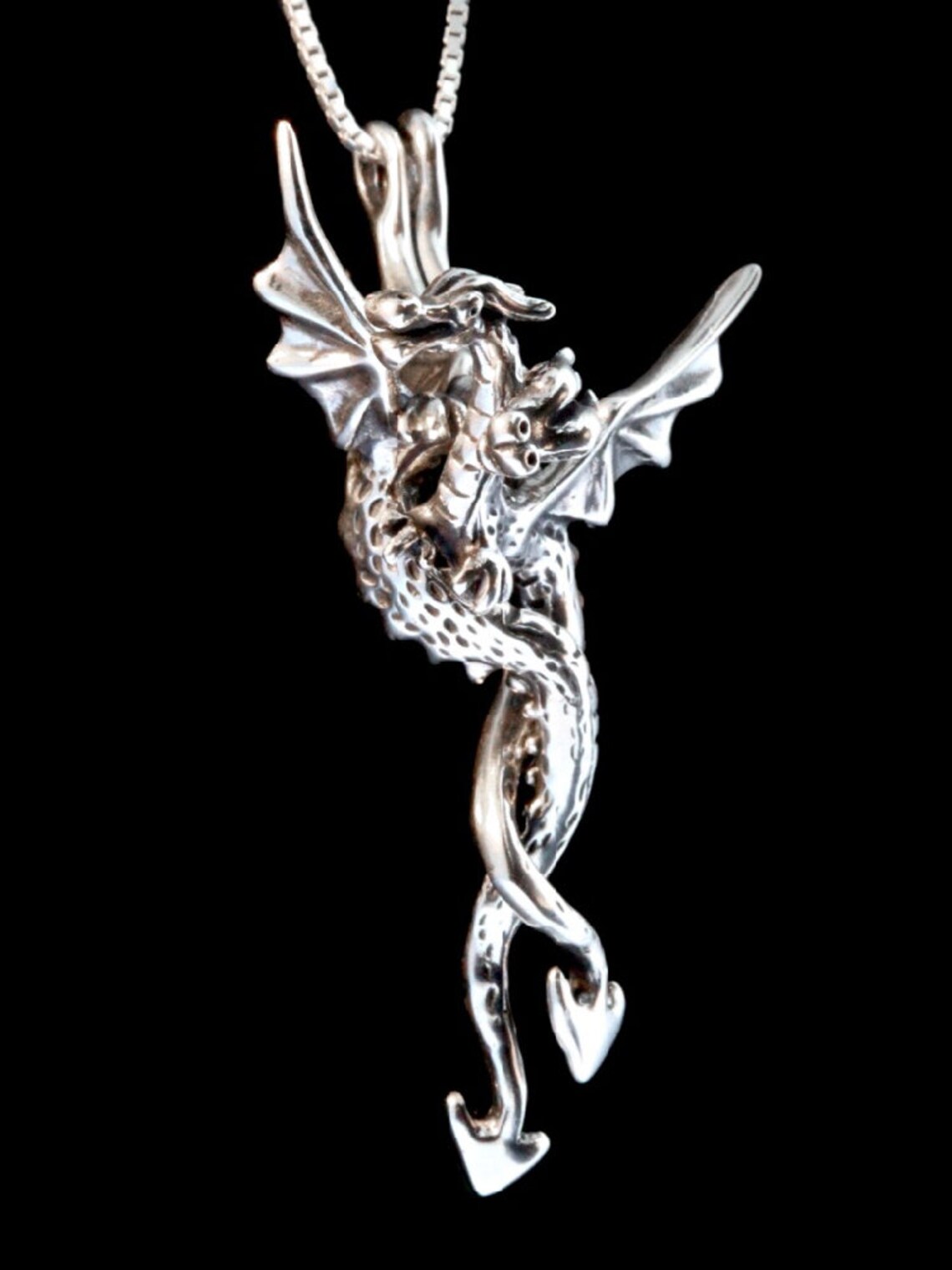 Dragon Desire Pendant - Two Piece Pendant Sterling Silver - Embercoil ...