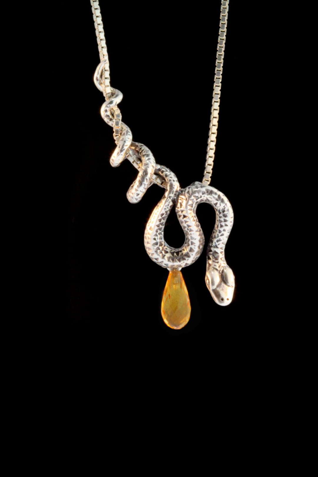 Snake Necklace Silver Snake Pendant Snake Jewelry Serpent Jewelry ...