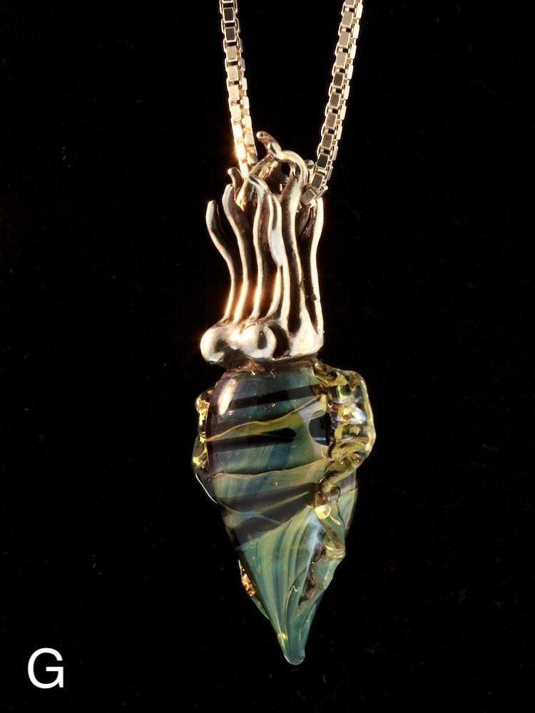 Cuttlefish Necklace Squid Necklace Tentacle Necklace Dichroic | Etsy