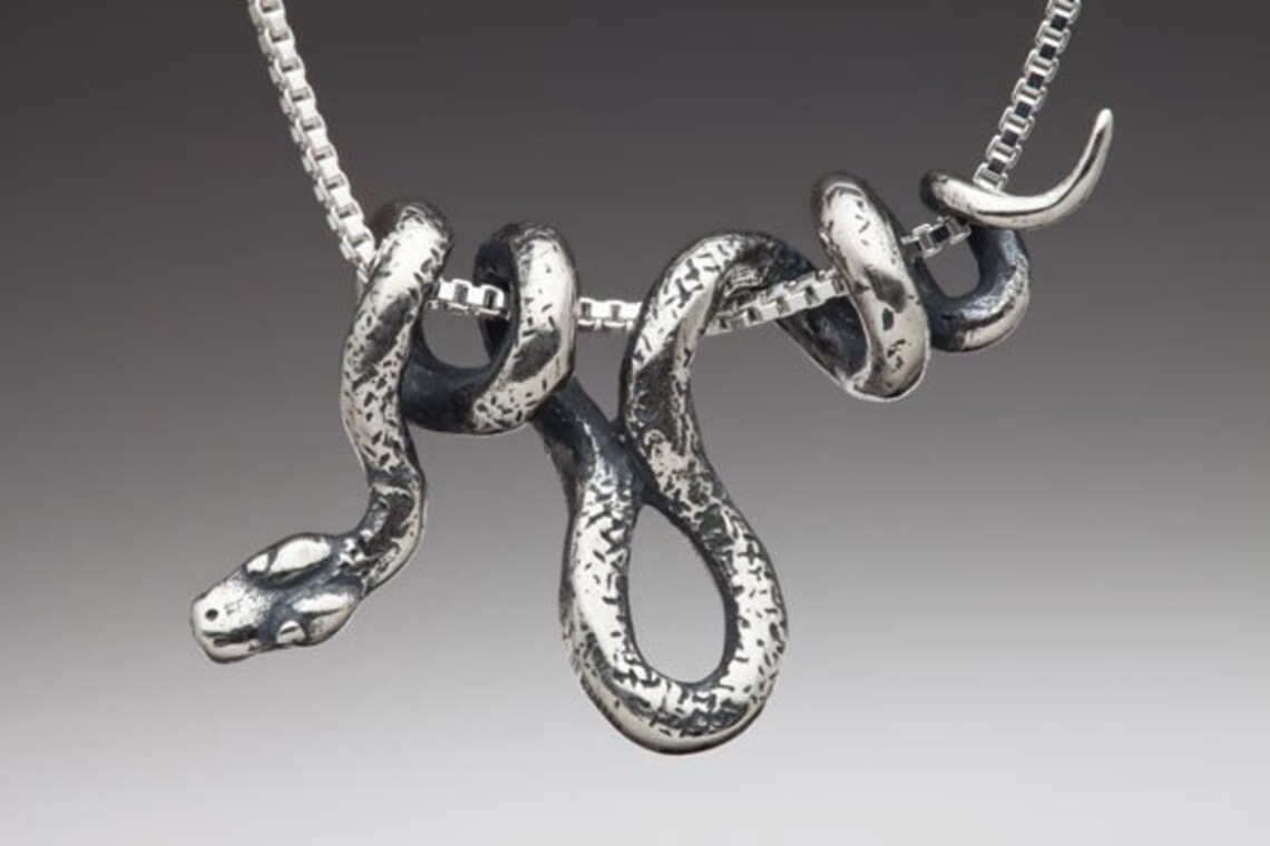Holiday Gift Snake Gift Snake Snake Necklace Snake Pendant Vine Snake ...