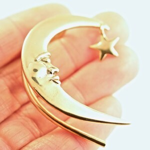 Crescent Moon Ear Wrap 14K Gold Prince Ear Wrap Moon Ear Cuff Celebrity ...