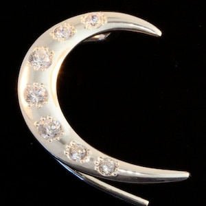 Crescent Ear Wrap Jewelry Worn by Prince Moon CZ Ear Cuff Earwrap With ...