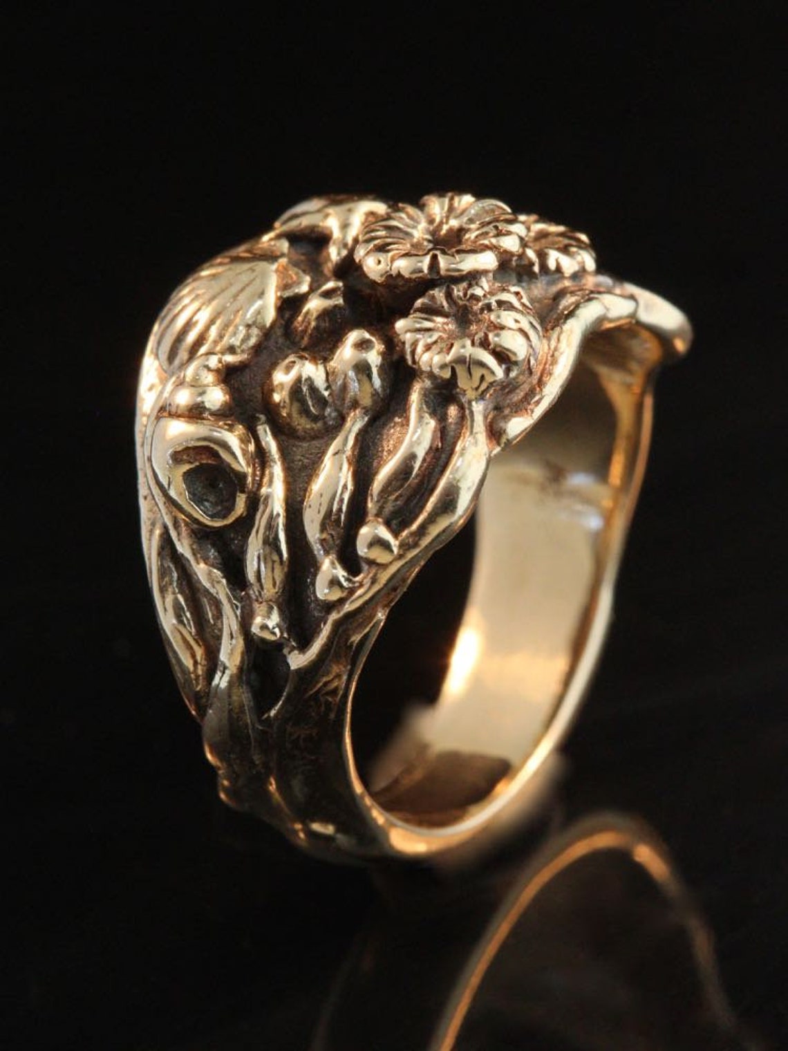 Tidepool Ring - Solid 14K Gold - Ocean Diver Beachcomber Band - Etsy