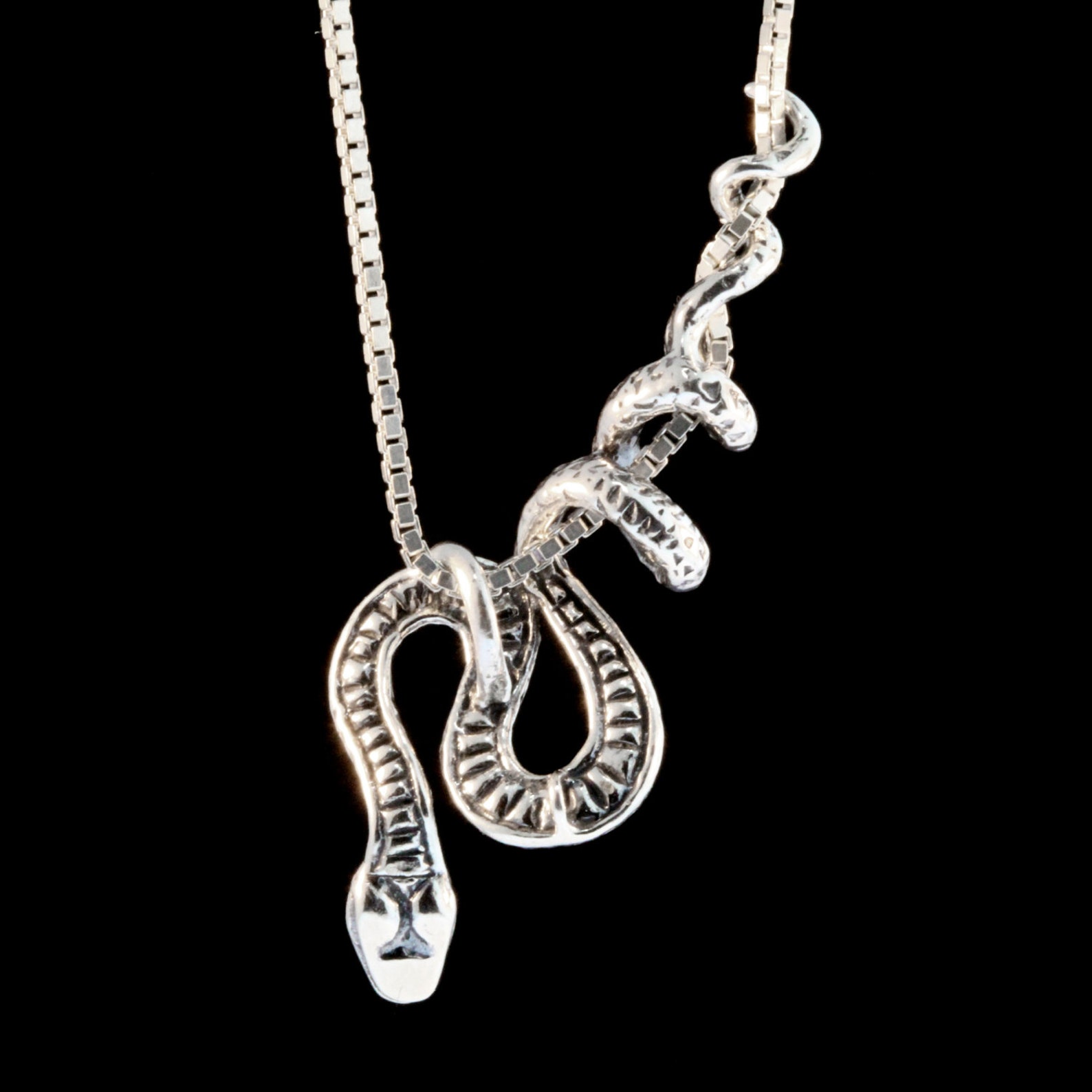 Silver Snake Necklace Snake Jewelry Serpent Necklace Serpent - Etsy