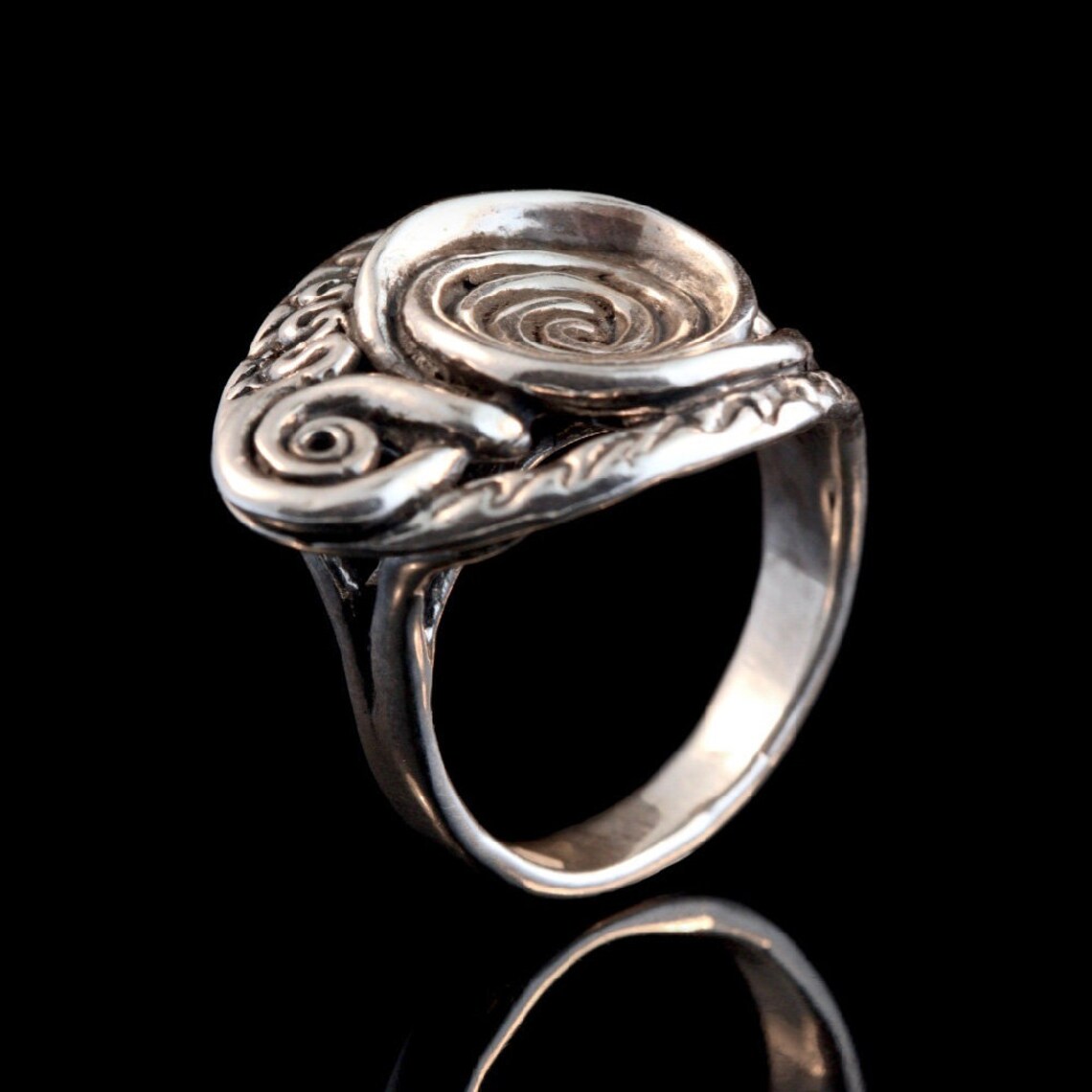 Galaxy Ring Silver Galactical Ring Abstract Spiral Star Galaxy ...