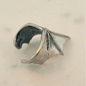 Ear Cuff Silver Wing Wing Ear Cuff Steampunk Ear Cuff Steampunk Jewelry ...
