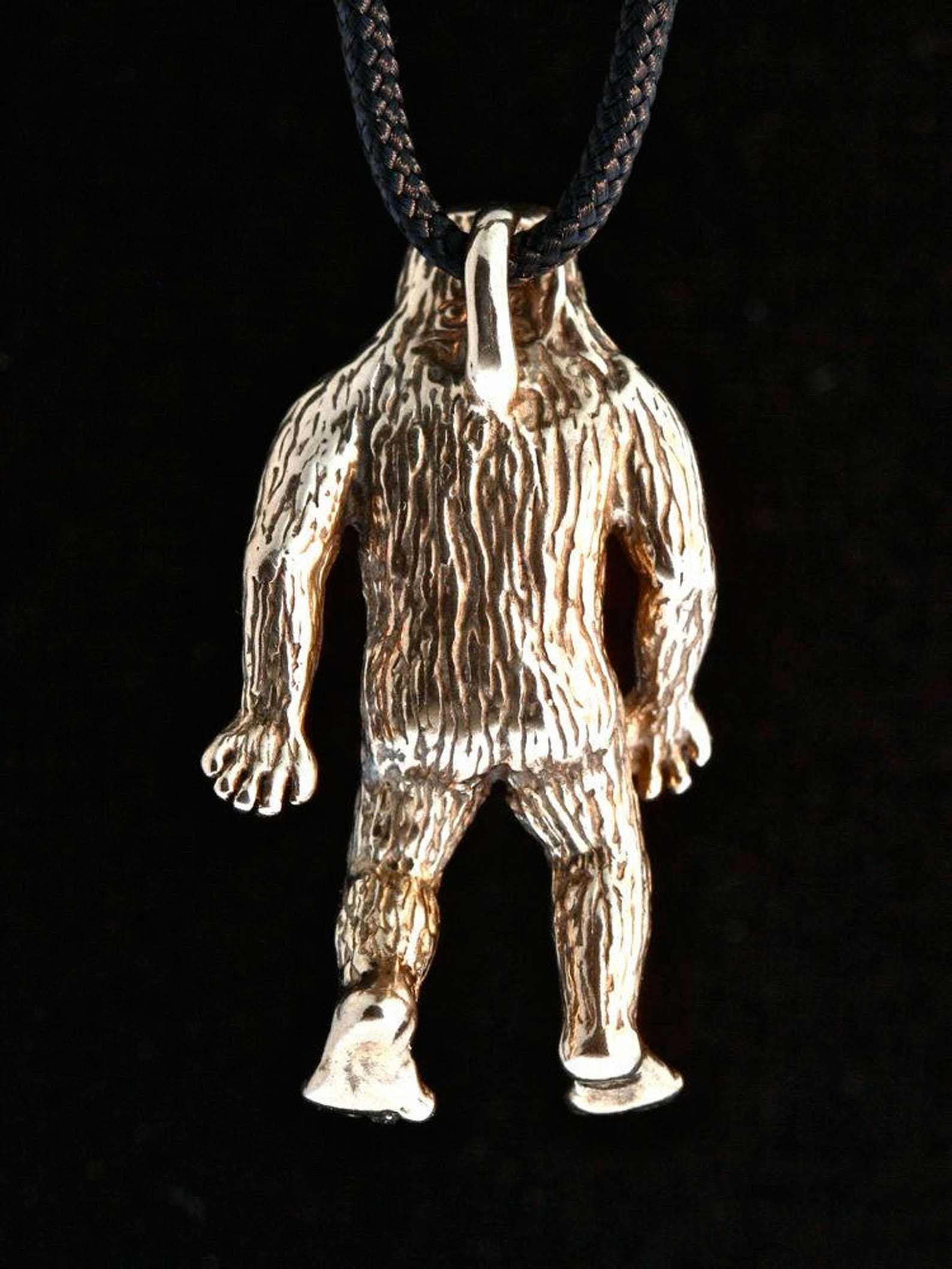 Bigfoot Pendant - Bronze - Yeti Necklace - Cryptid Jewelry - Etsy