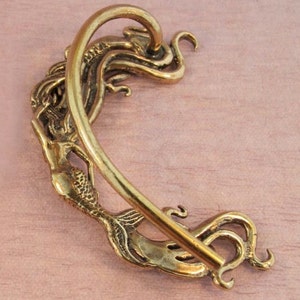 Mermaid Ear Wrap Bronze Mermaid Ear Cuff Siren Mermaid Jewelry Mermaid ...