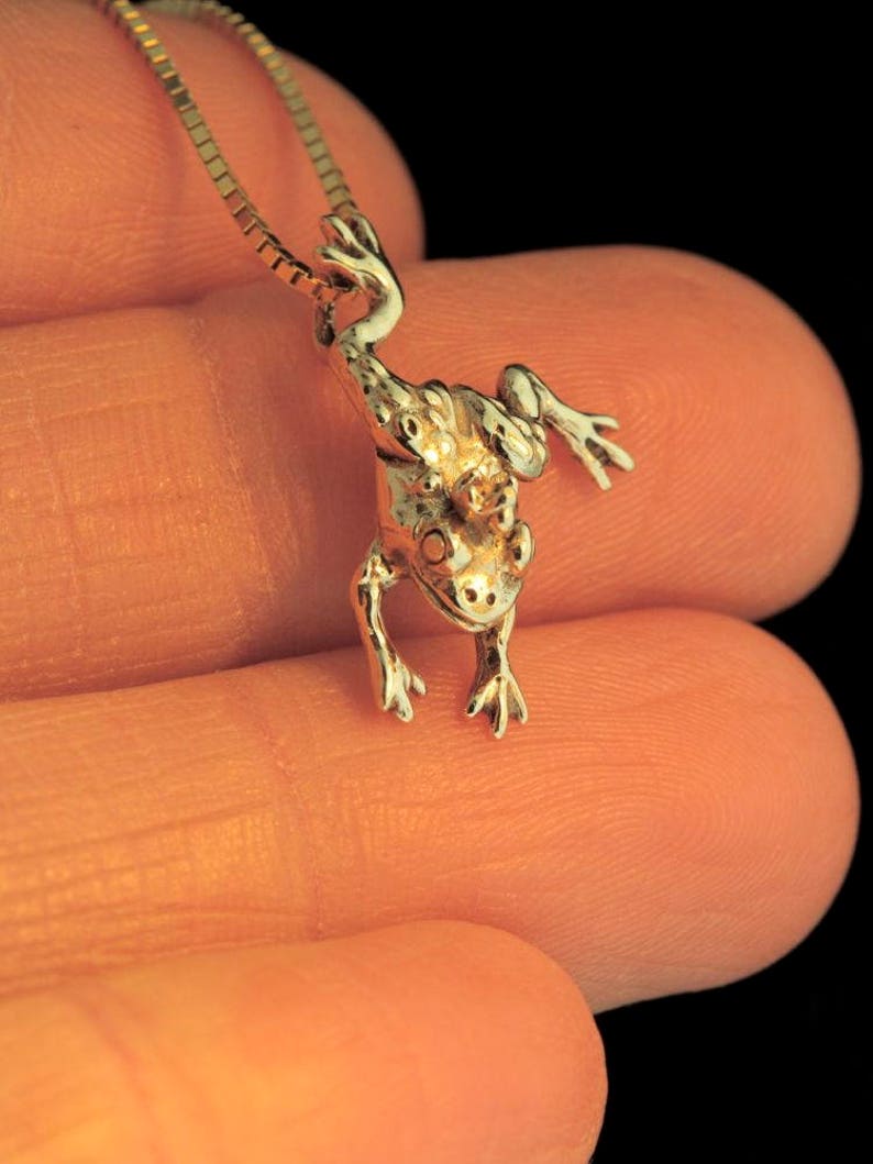 Gold Frog Prince Charm Pendant 14k Gold Frog Necklace - Etsy