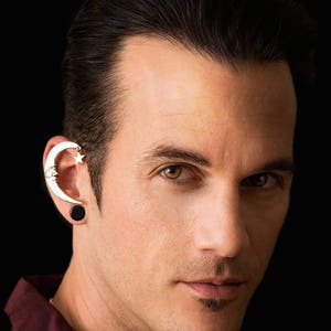 Crescent Moon Ear Wrap Silver Prince Ear Wrap Moon Ear Cuff Celebrity ...