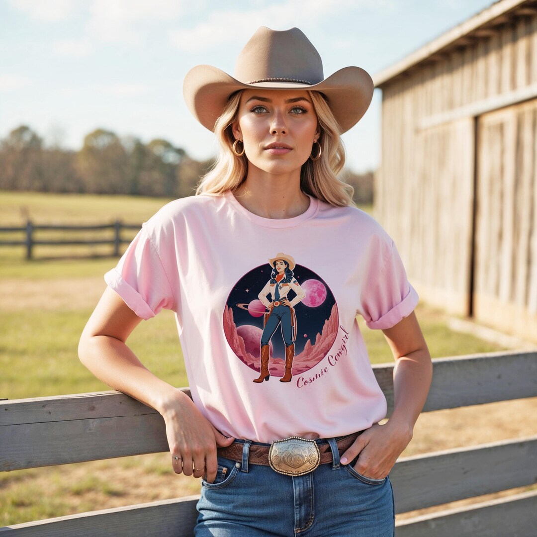 Cosmic Cowgirl Shirt, Space Cowgirl T-shirt, Yallternative Shirt, Space ...