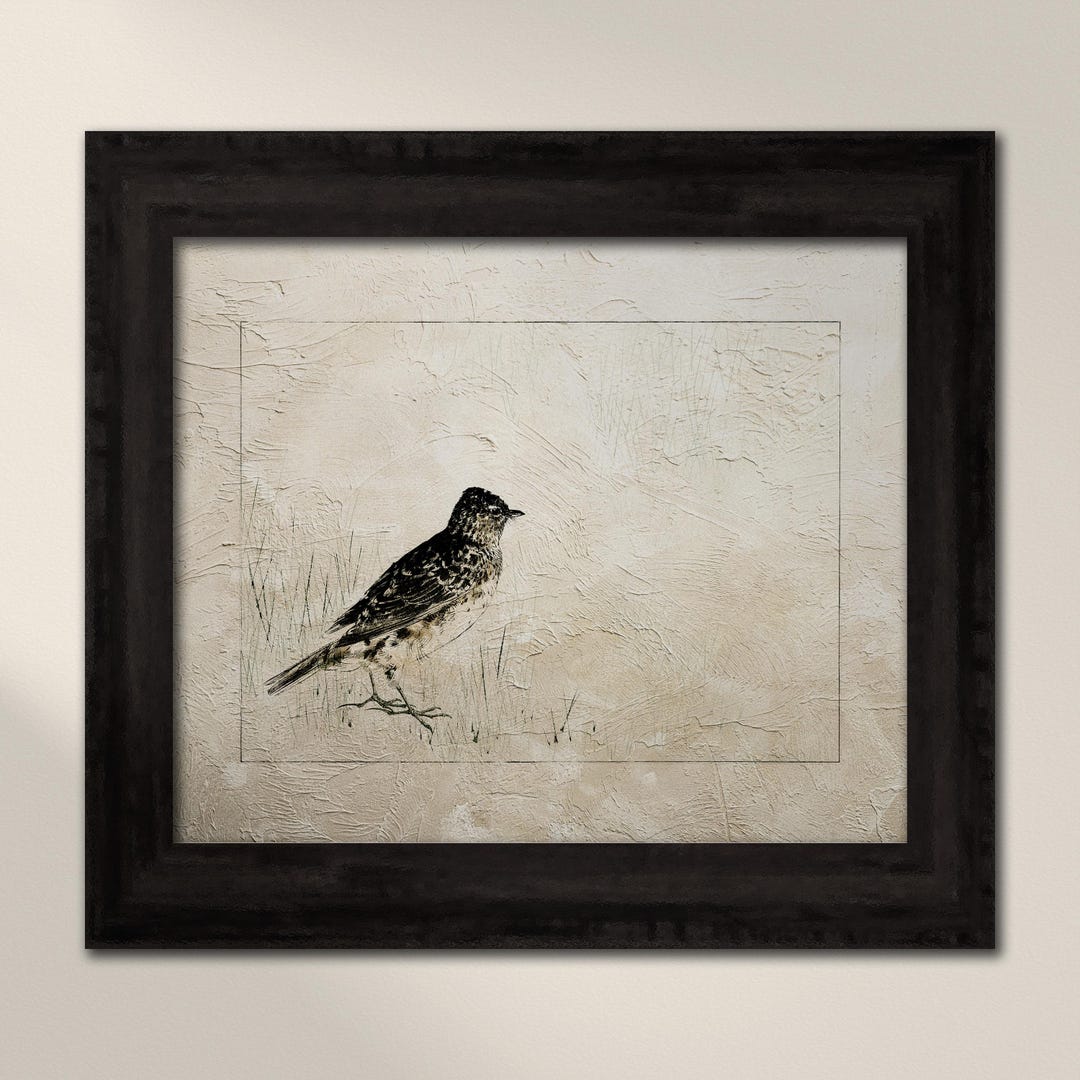 Vintage Japanese Bird Art Print, Wabi Sabi Wall Art, Japandi Decor ...