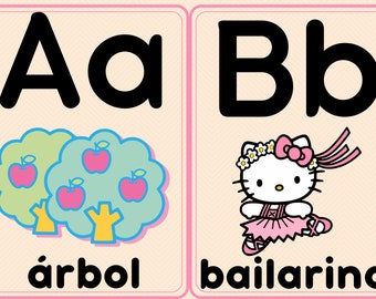 Spanish Alphabet With Real Phots Spanish Alphabet Chart Alfabeto Con ...