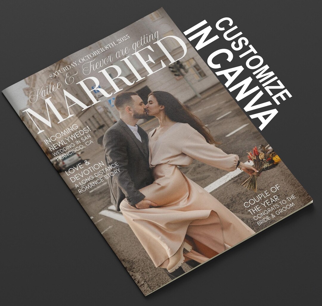 Wedding Magazine Theme Template | 100% Editable in Canva | Wedding ...