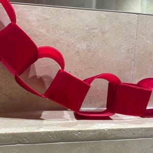 Paper Chain Velvet Ribbon Garland - Etsy