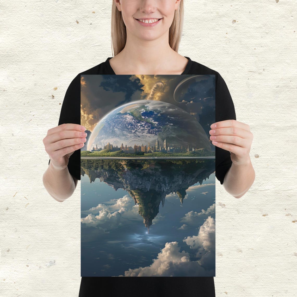 Poster, Flat Earth Art, World Art, Dome, Wall Art - Etsy