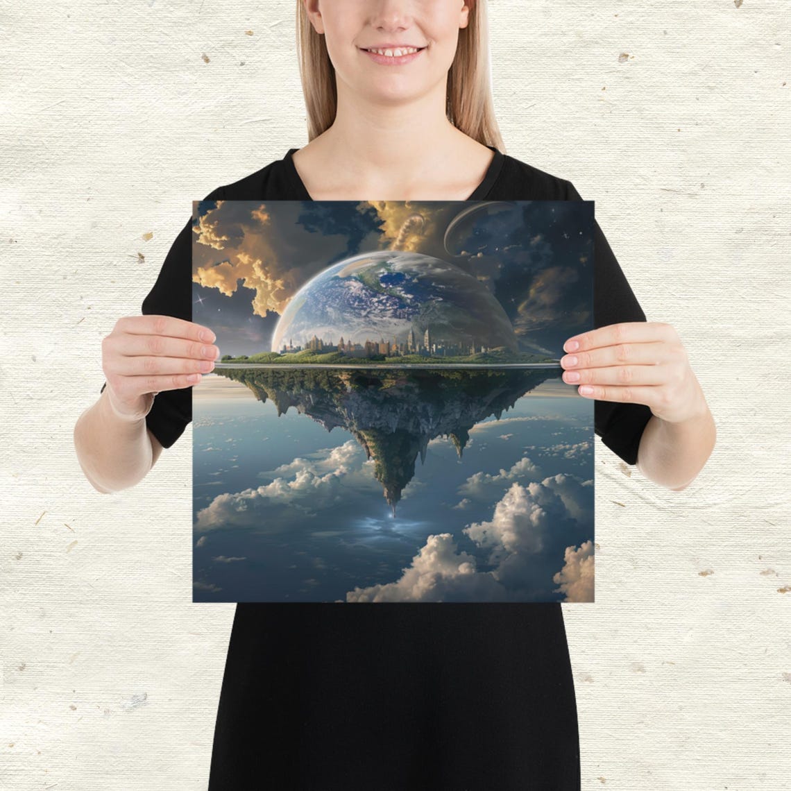 Poster, Flat Earth Art, World Art, Dome, Wall Art - Etsy