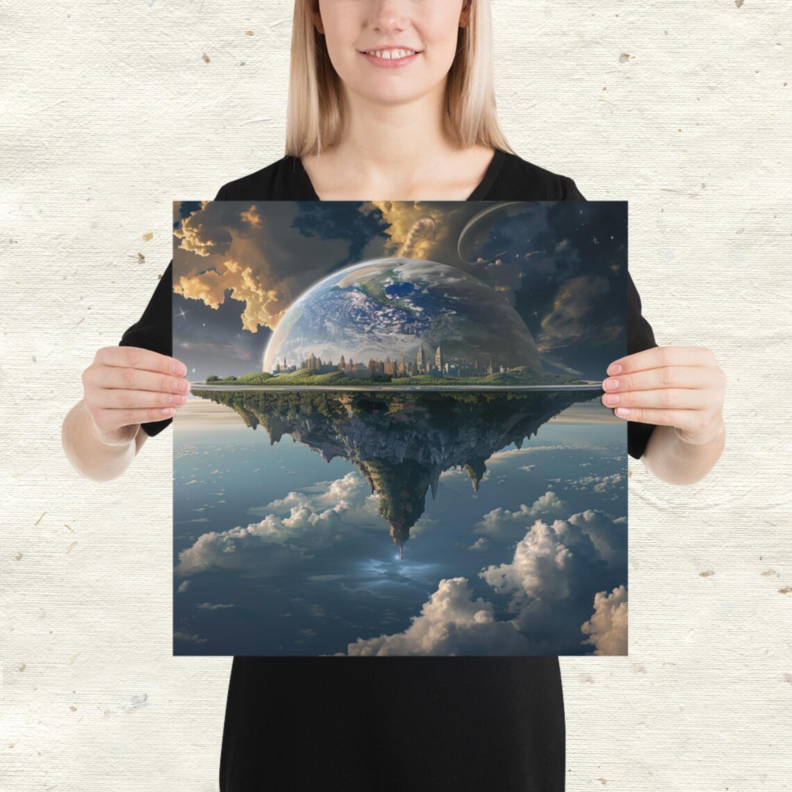 Poster, Flat Earth Art, World Art, Dome, Wall Art - Etsy