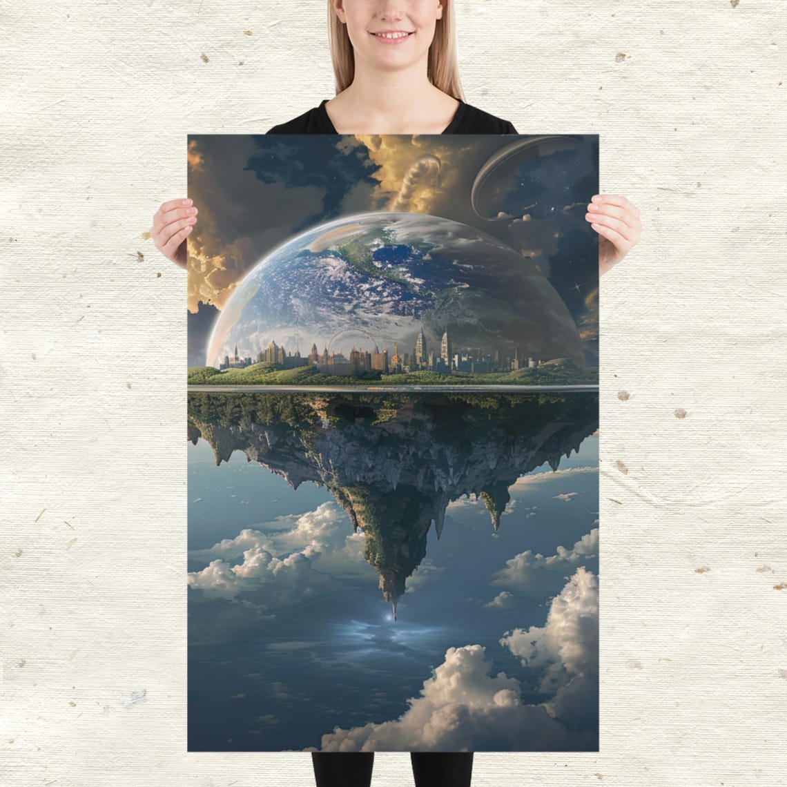 Poster, Flat Earth Art, World Art, Dome, Wall Art - Etsy