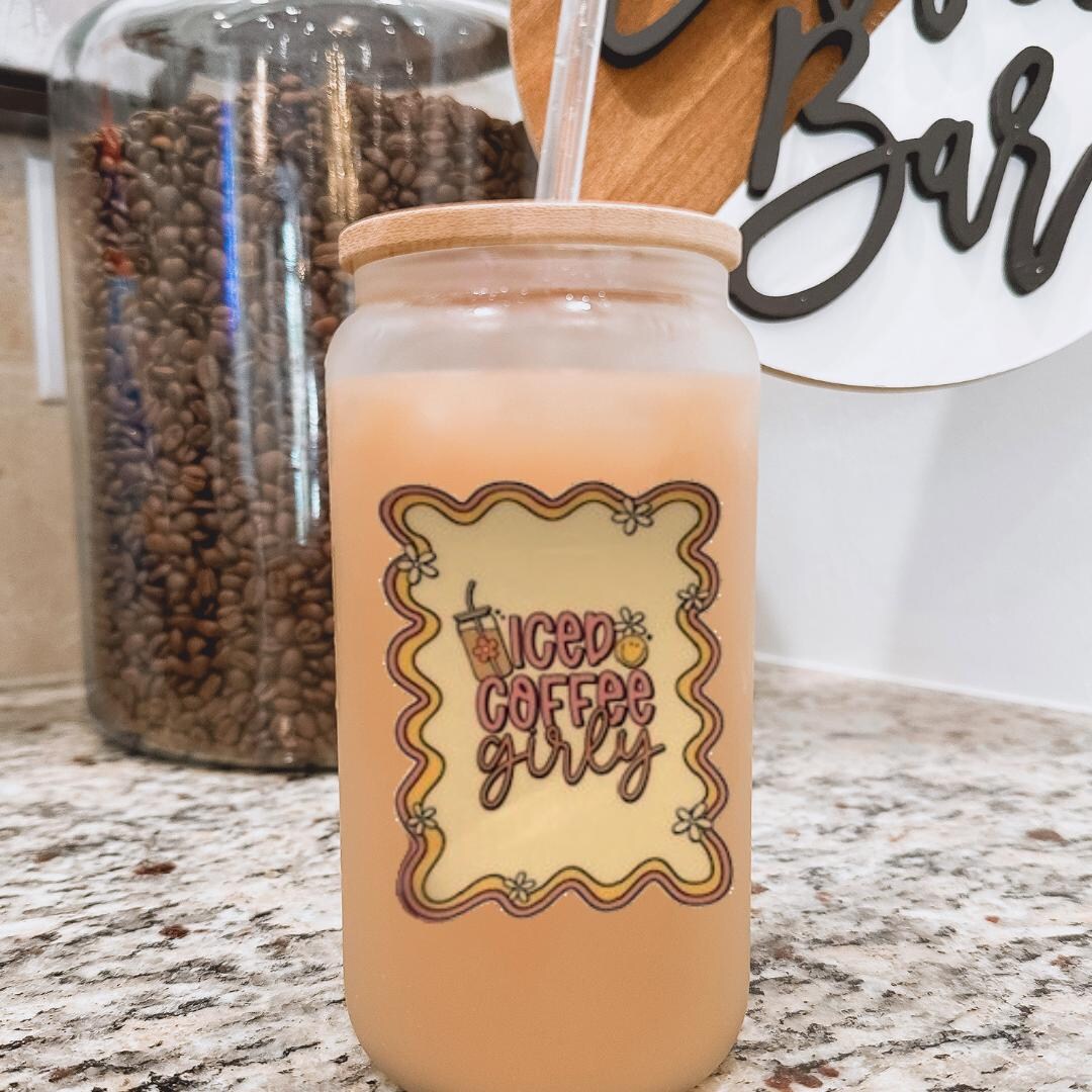 Iced Coffee Girly Cup, Gift for Her, Iced Coffee Lover Gift, Girly ...