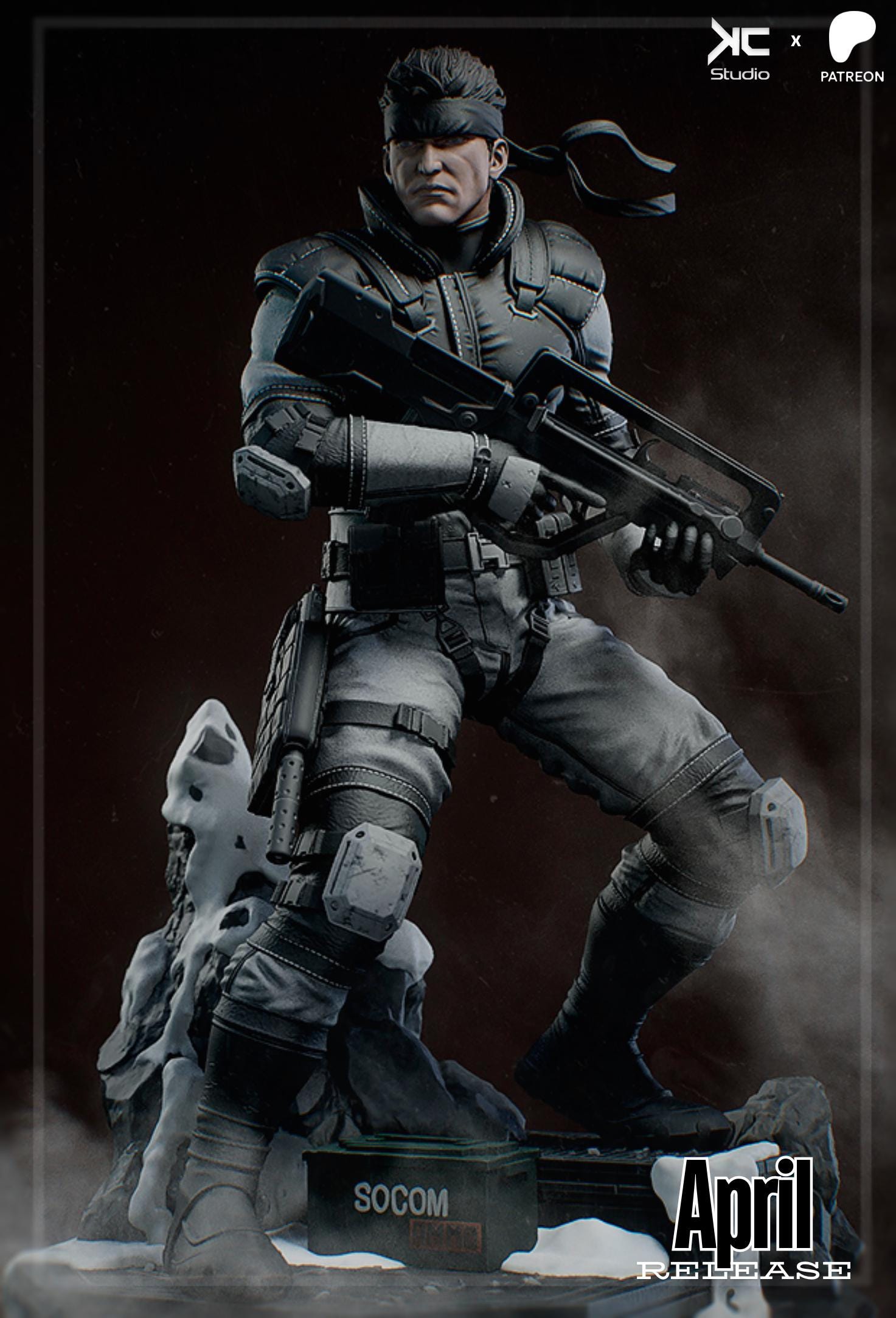 Solid Snake 3D Printed Figure, Metal Gear Solid Stealth Operative ...