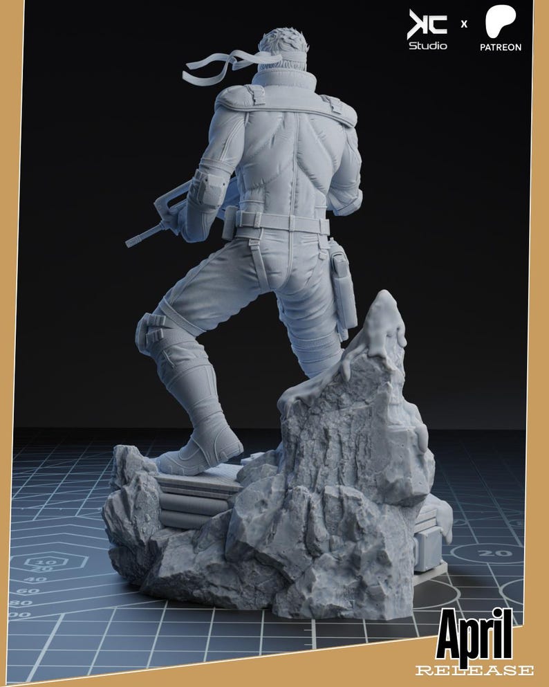 Solid Snake 3D Printed Figure, Metal Gear Solid Stealth Operative ...