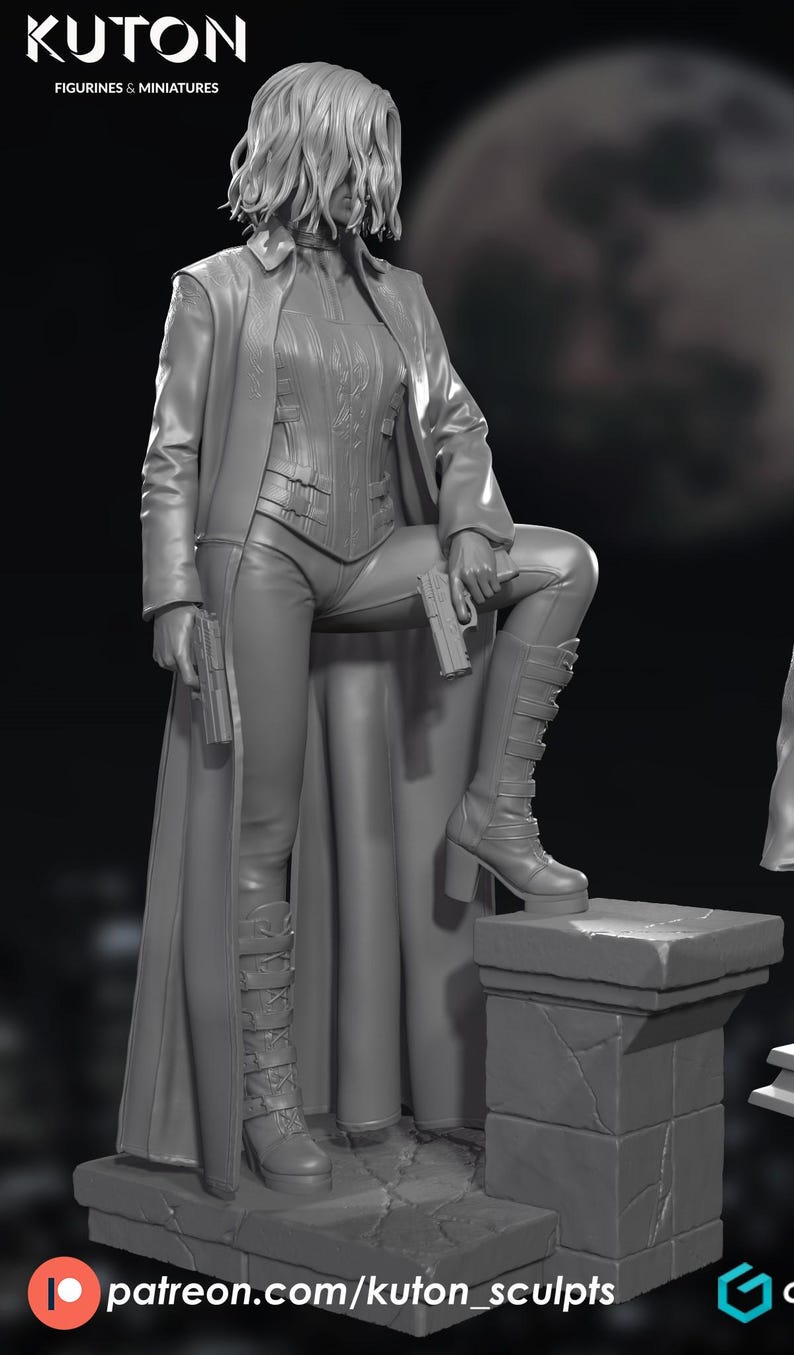 Selene – Vampire Death Dealer 3D Printed Figure, Underworld Assassin ...