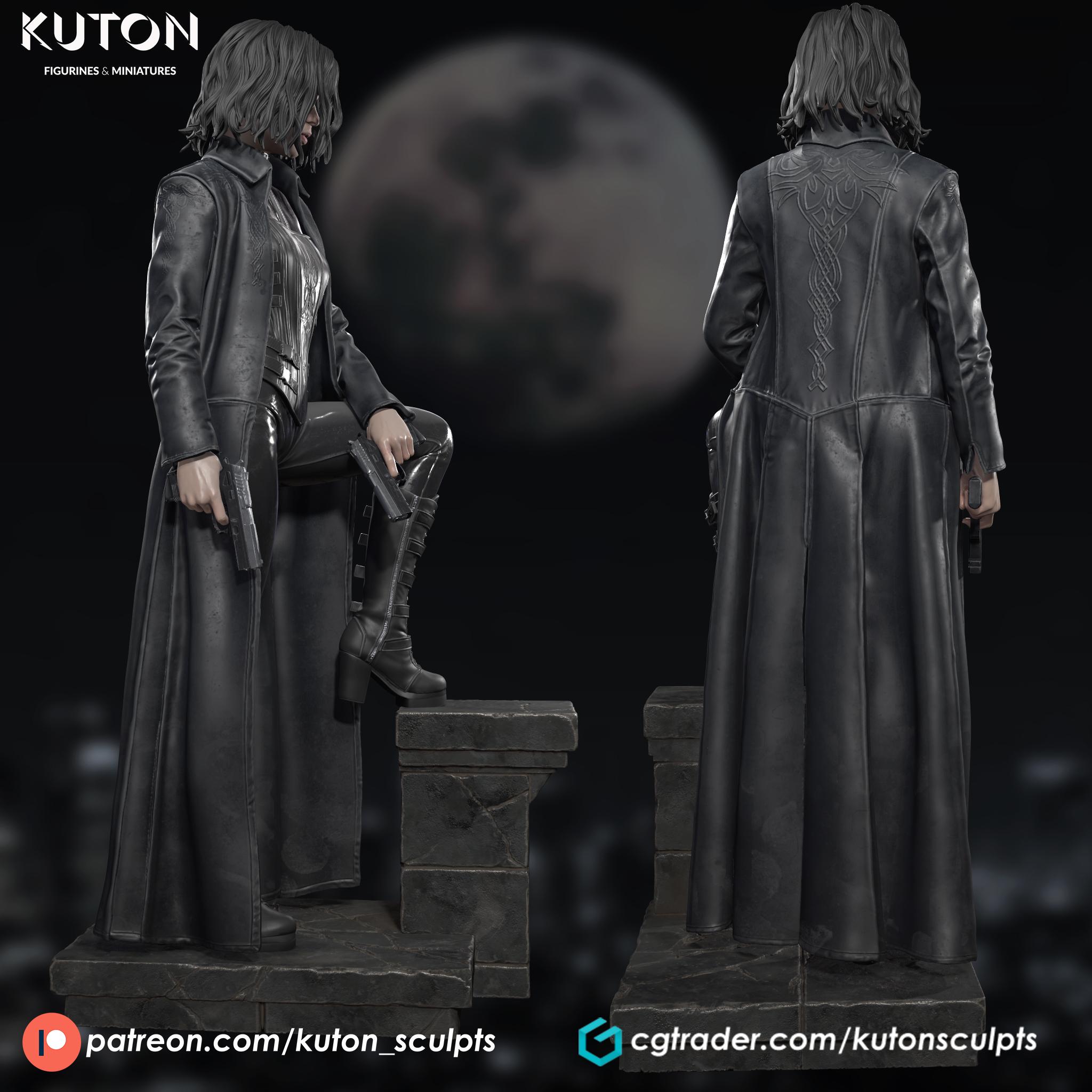Selene – Vampire Death Dealer 3D Printed Figure, Underworld Assassin ...