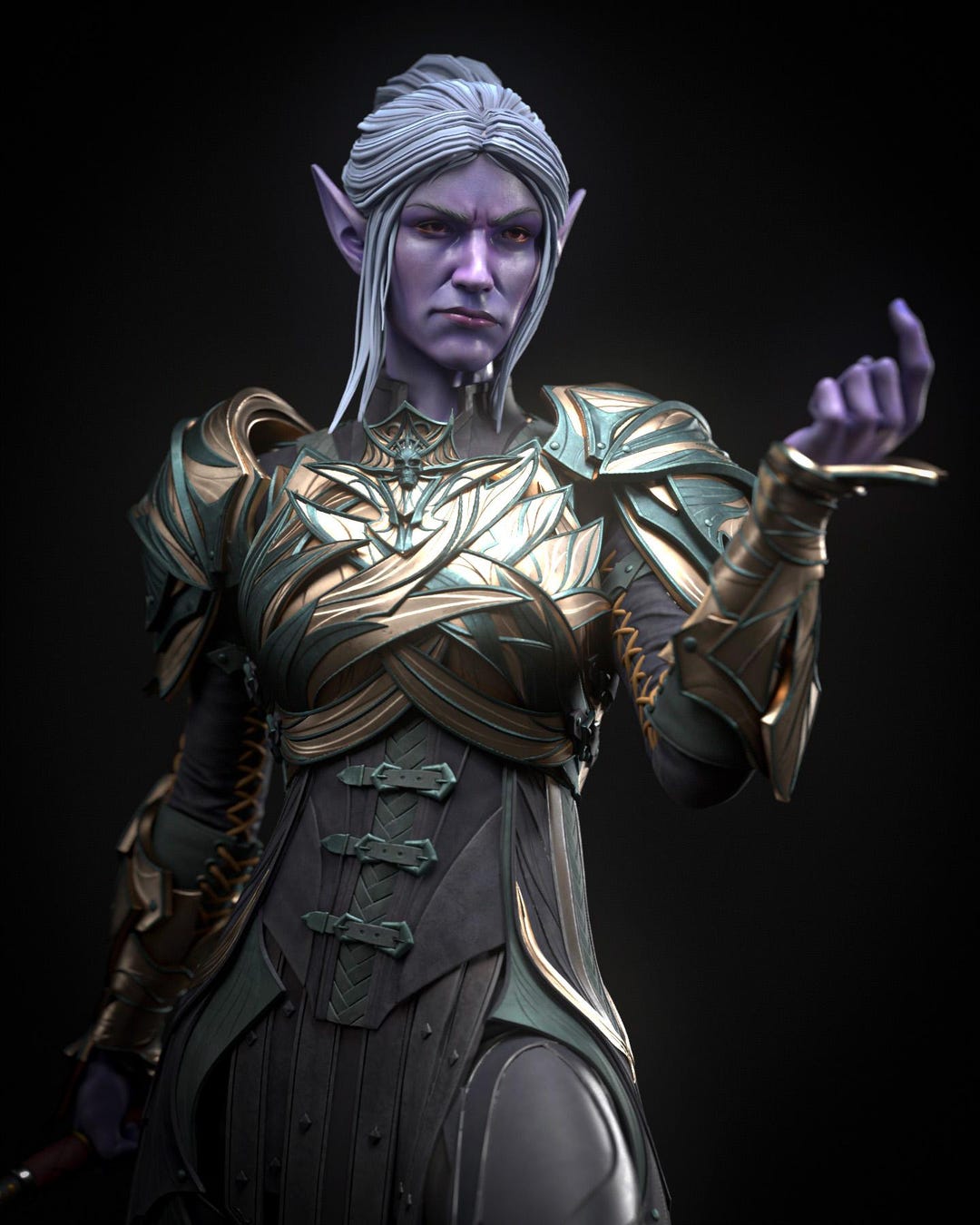 Minthara 3D Printed Figure, Baldur's Gate 3 Drow Paladin Resin Statu ...