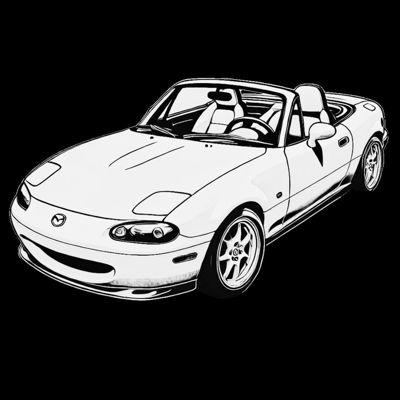 Miata Custom SVG Clip Art Mazda MX-5 | Full Car Graphic Design ...