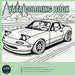 Miata Coloring Book JDM Coloring Book MX5 Coloring Book Eunos Roadster ...