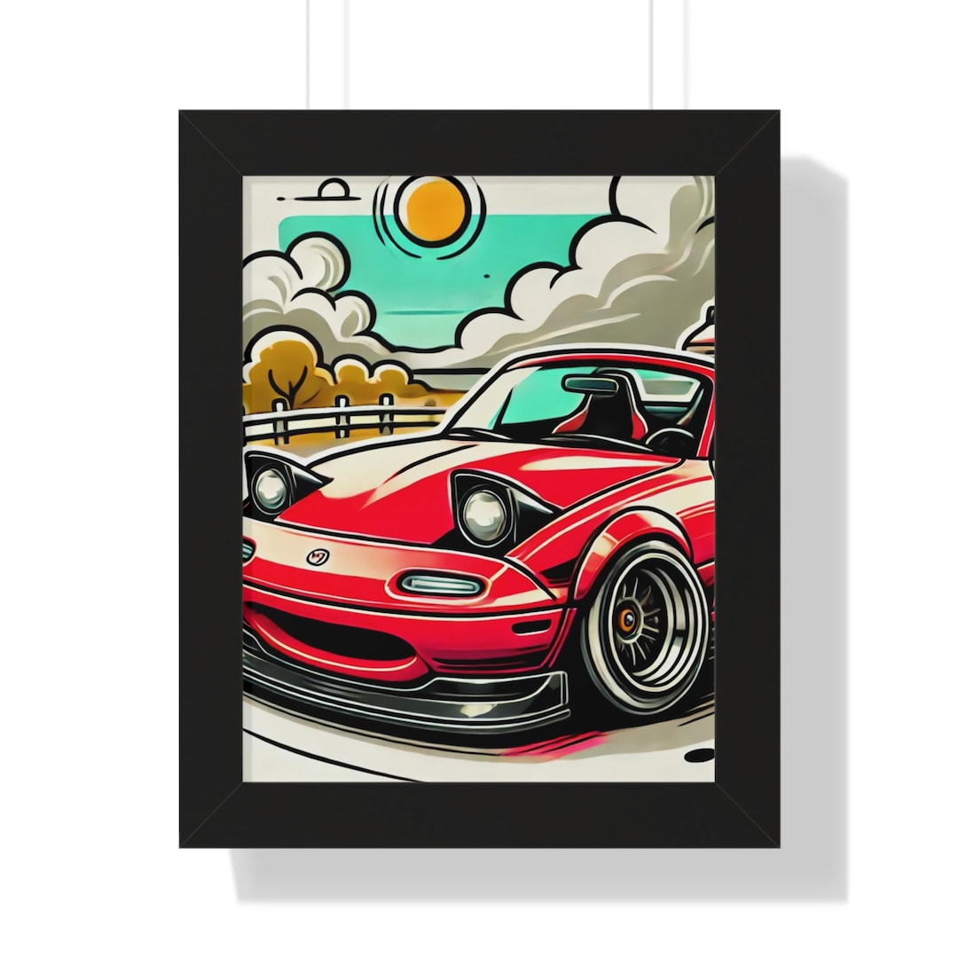 Mazda MX5 Miata Poster Vintage Car Print on Archival Quality Photo ...