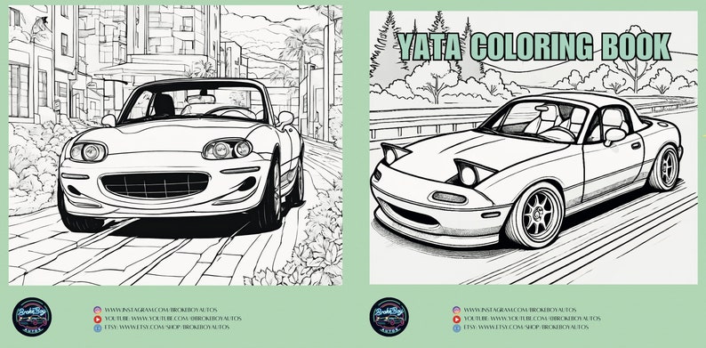 Mazda Miata Coloring Book: JDM Car Art (PDF Download) - Etsy