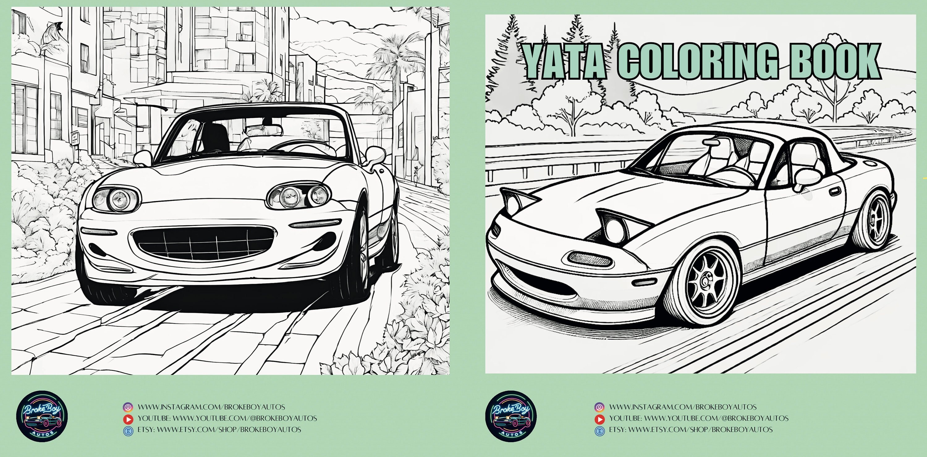 Mazda Miata Coloring Book: JDM Car Art (PDF Download) - Etsy