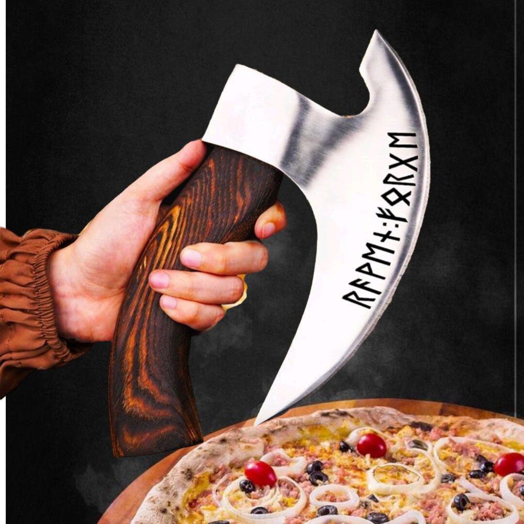 Handmade Viking Pizza Cutter Axe Bearded Viking Axe for Pizza Cutting ...