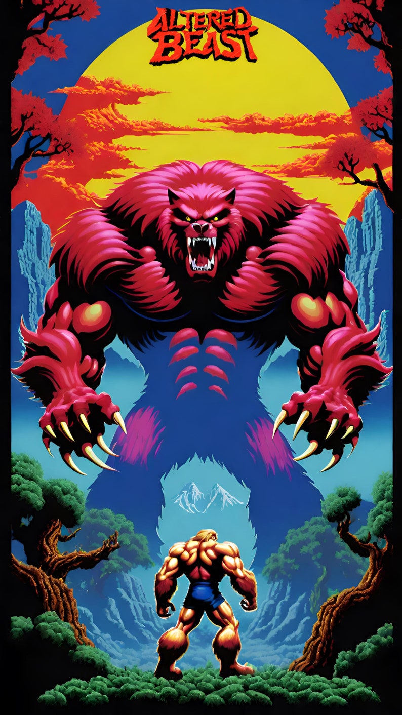 Altered Beast Inspired Printable Digital Download for Shirts Posters ...