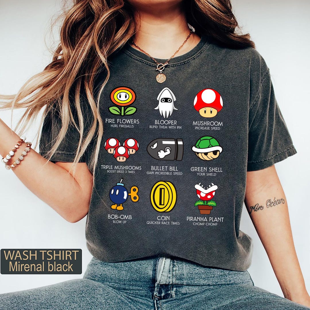 Super Mario Shirts, Super Mario Characters Shirts, Super Mario Family ...