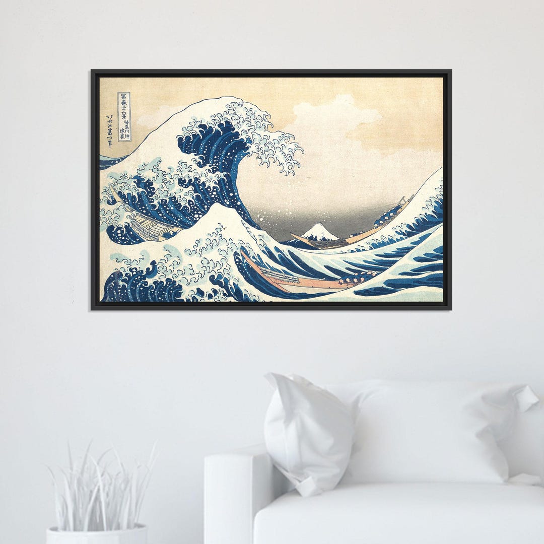 The Wave off Kanagawa Art, Landscape Canvas Print, the Great Wave Wall ...