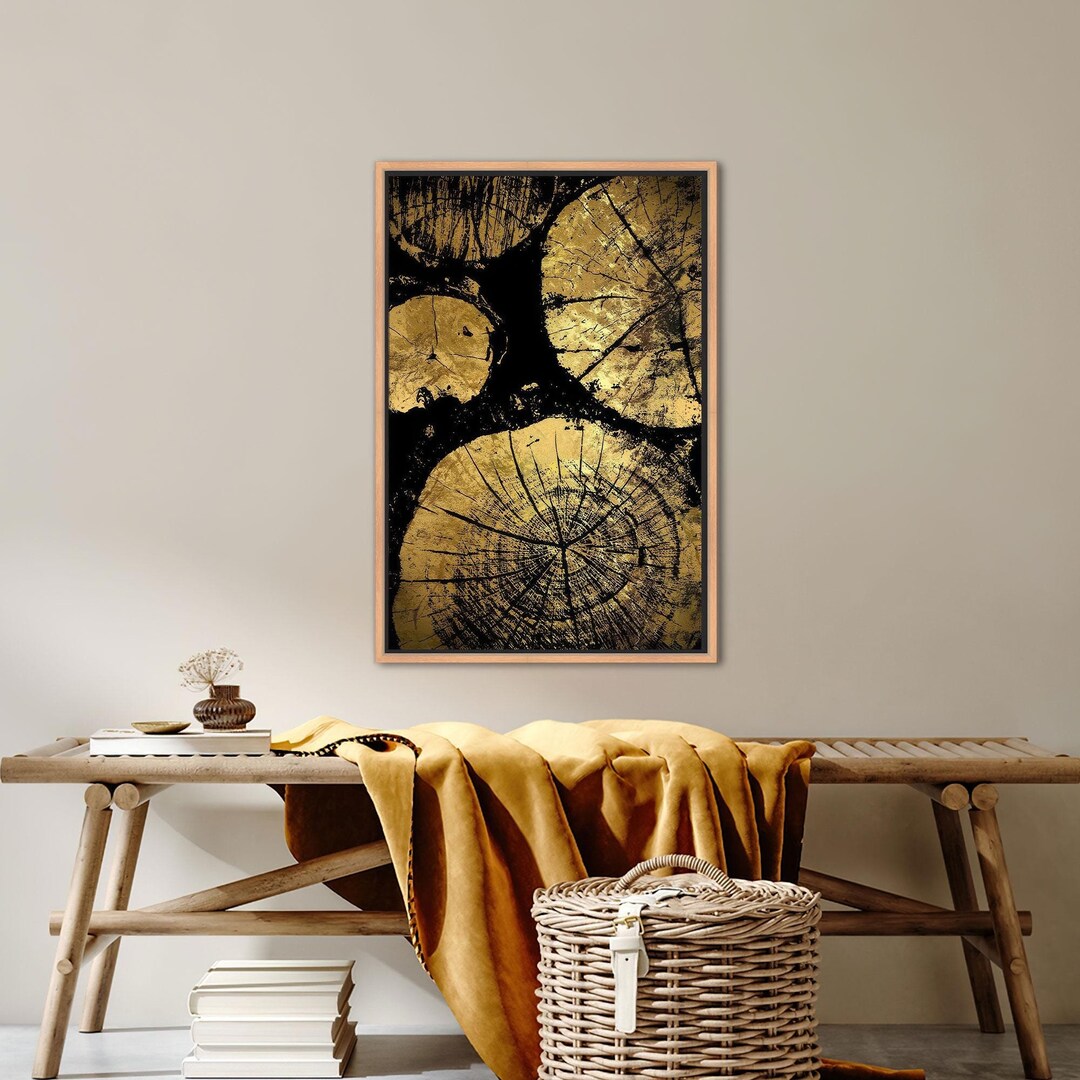 Golden Wood Wall Art, Saloon Wall Decor, Luxury Wall Decor, Abstract ...