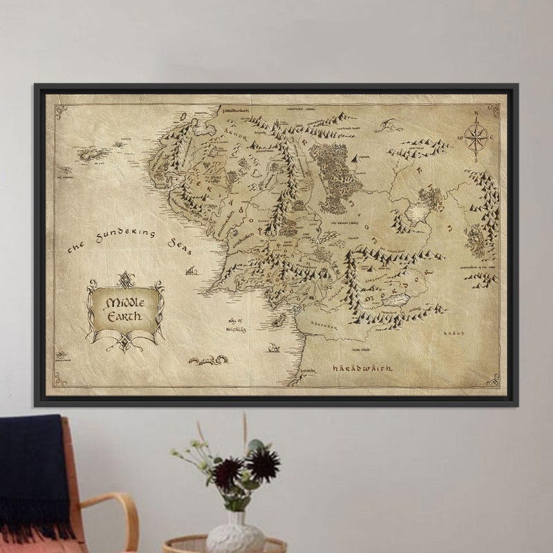 Middle Earth Map - Etsy