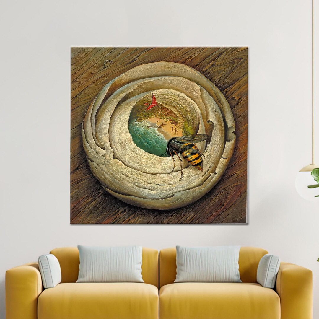 Vladimir Kush Surreal Bee Canvas Art: Butterfly Design, Ready to Hang ...