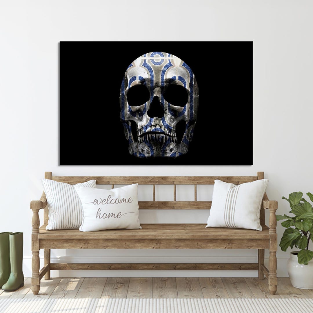 Ornate Skull Canvas Wall Art: Modern Home Decor - Etsy