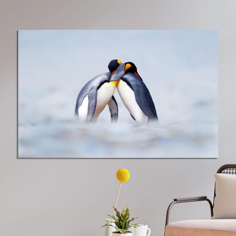 Penguin Canvas Art: Animal Wall Hanging, Cotton Canvas Print - Etsy