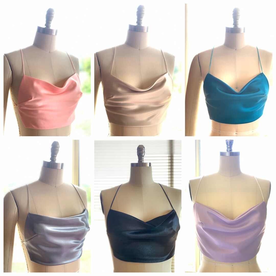 Silky Backless Tie up Crop Top Various Colours - Etsy Australia