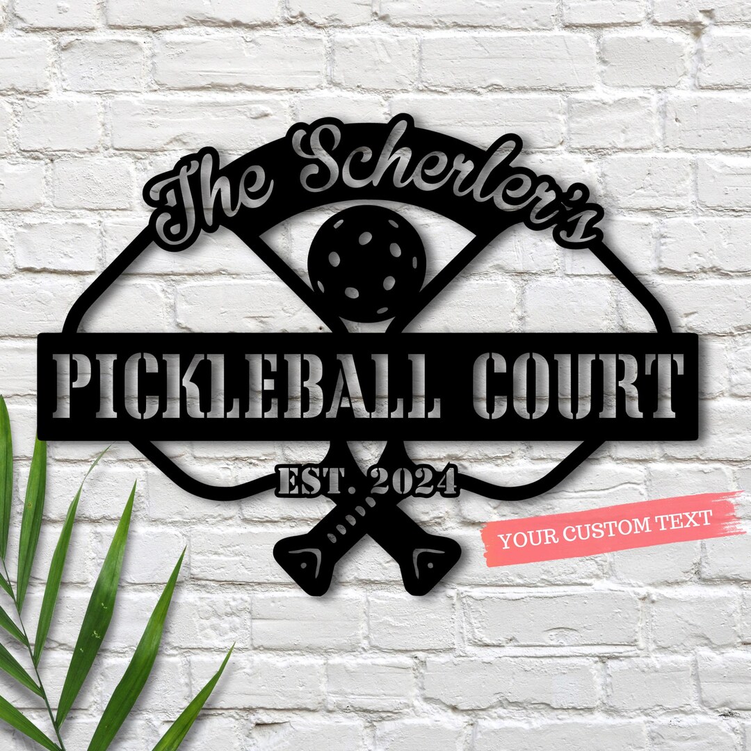 Pickleball Sign Pickleball Racket Pickleball Club Sign Pickleball Court ...