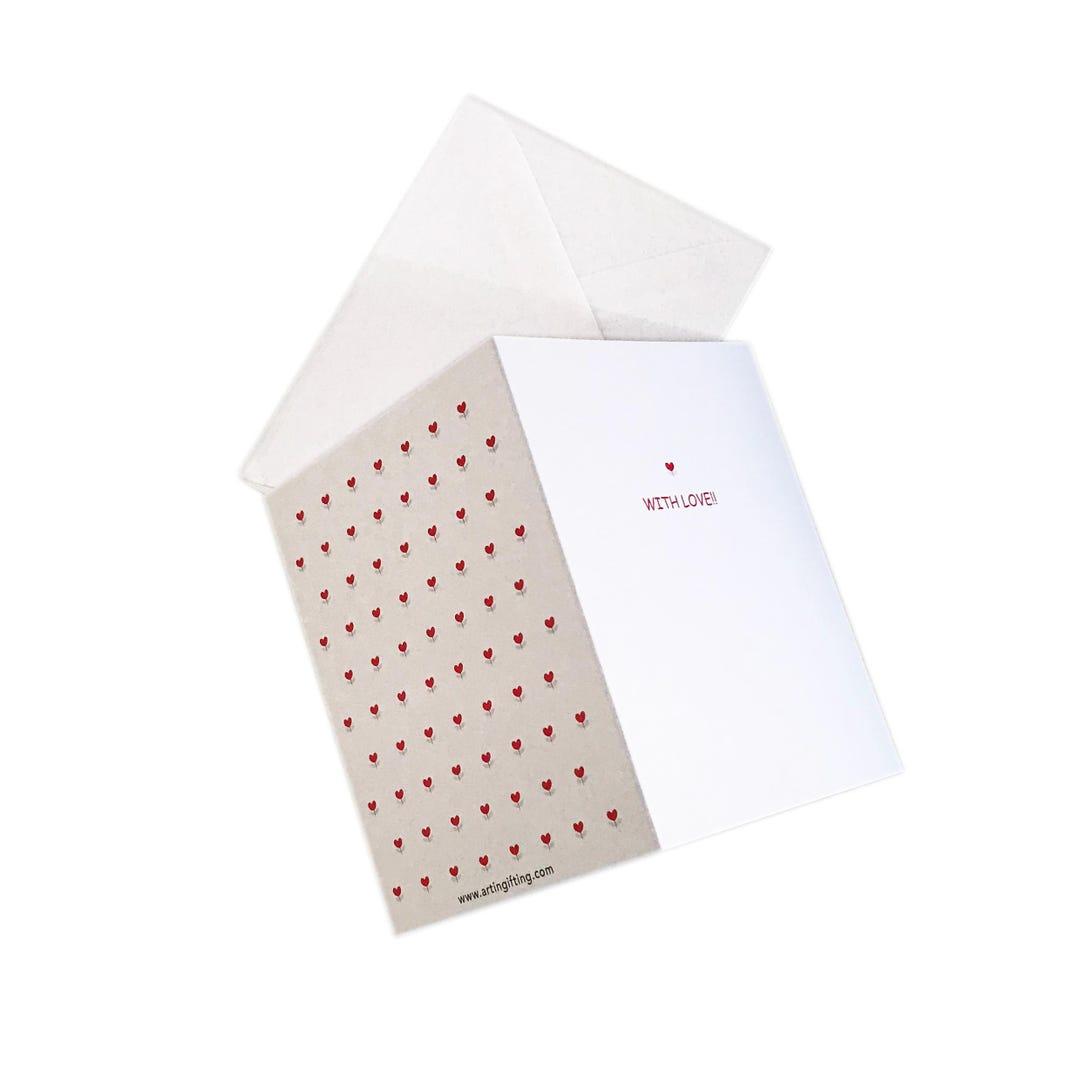 With Love Greeting Card in Sweet Love Theme - Etsy