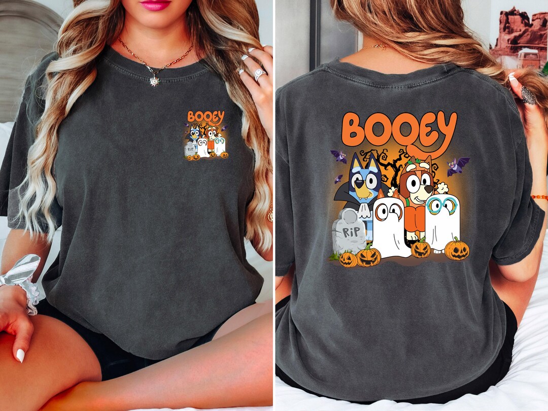 Retro Bluey Halloween Shirt, Spooky Season Sweatshirt, Booey Funny ...
