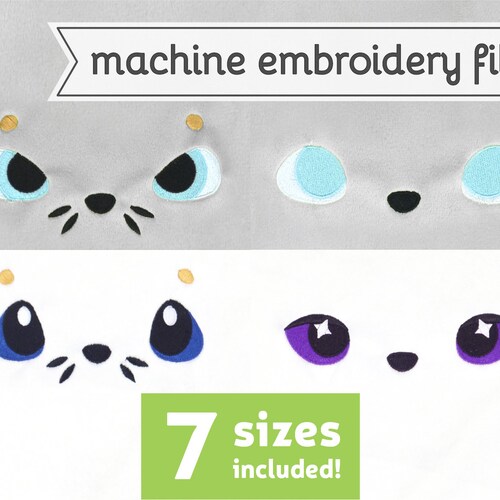 Animal Eyes 2 Machine Embroidery File Design for Plush 7 - Etsy